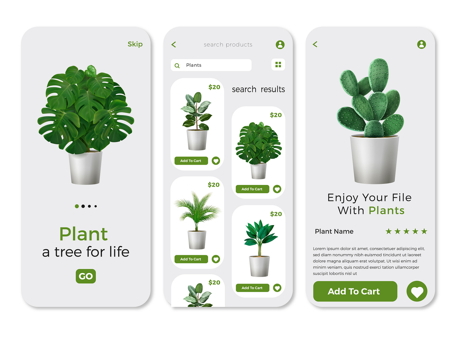 Plants Shop App ui design by Rakib_designes on Dribbble