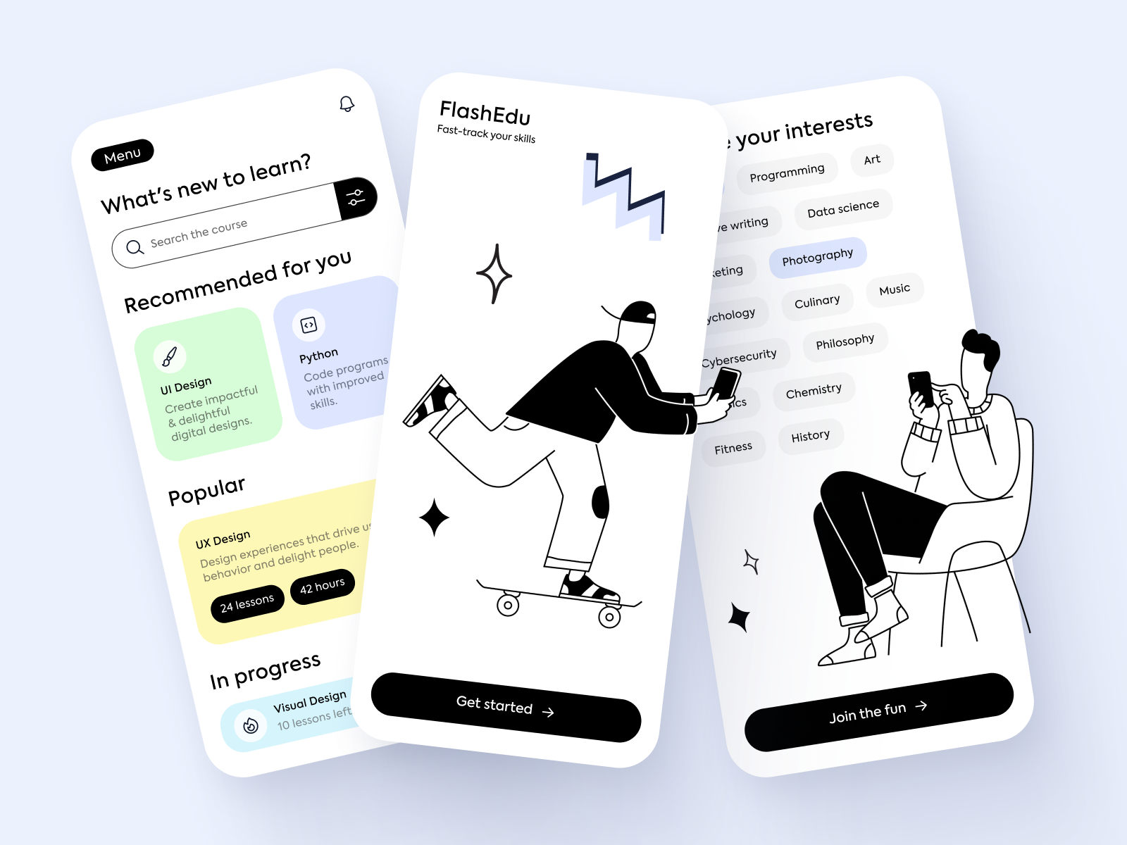 FlashEdu: e-learning mobile app by Iryna Zubrytska for Windmill on Dribbble