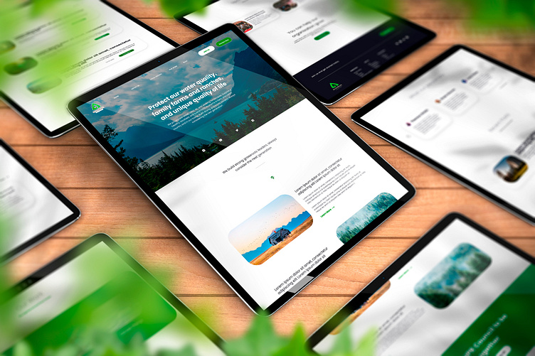 Green eco friendly home page web design by Grecia V. on Dribbble