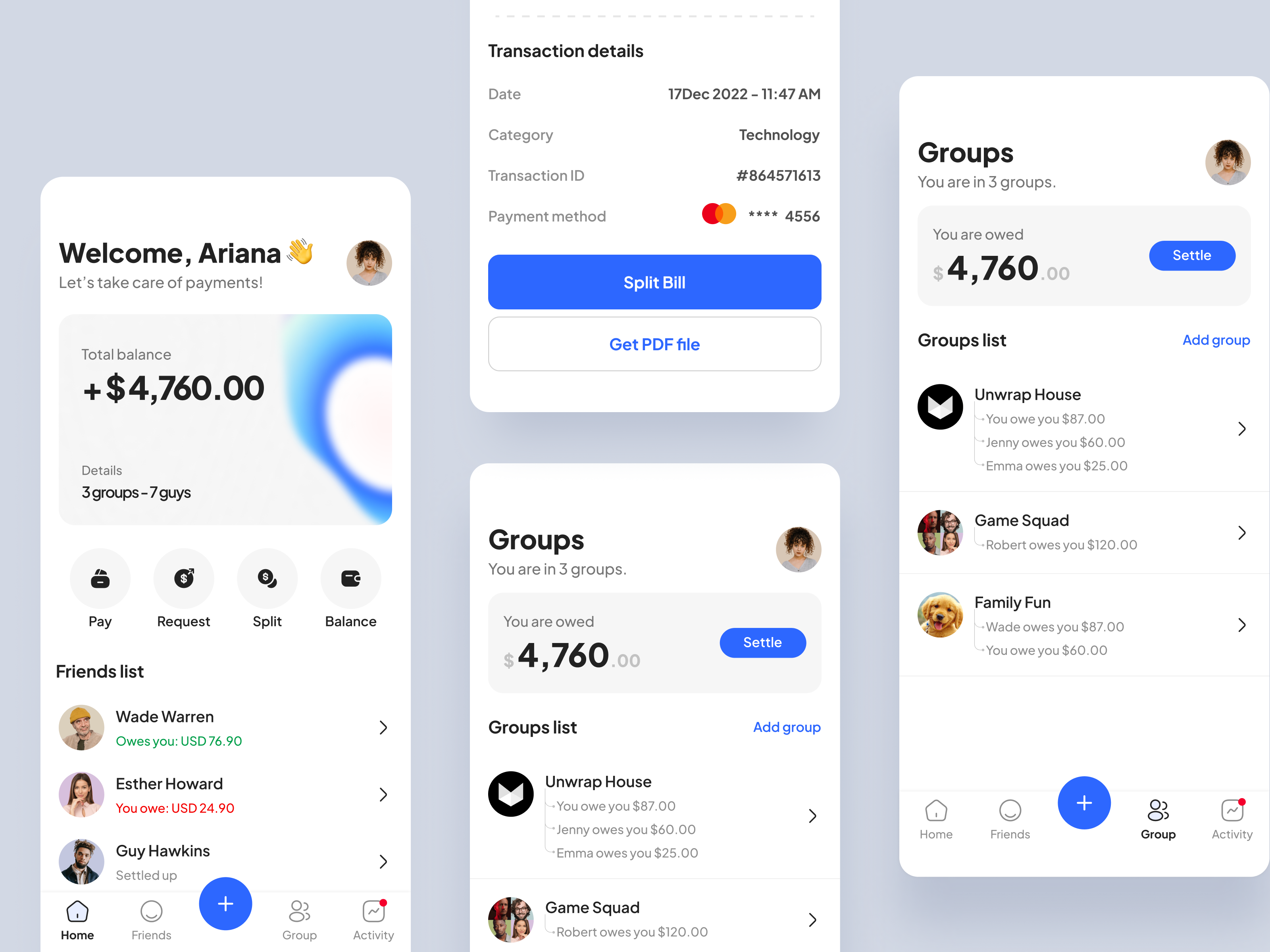 Split Money App by Saeedworks for Unwrap on Dribbble