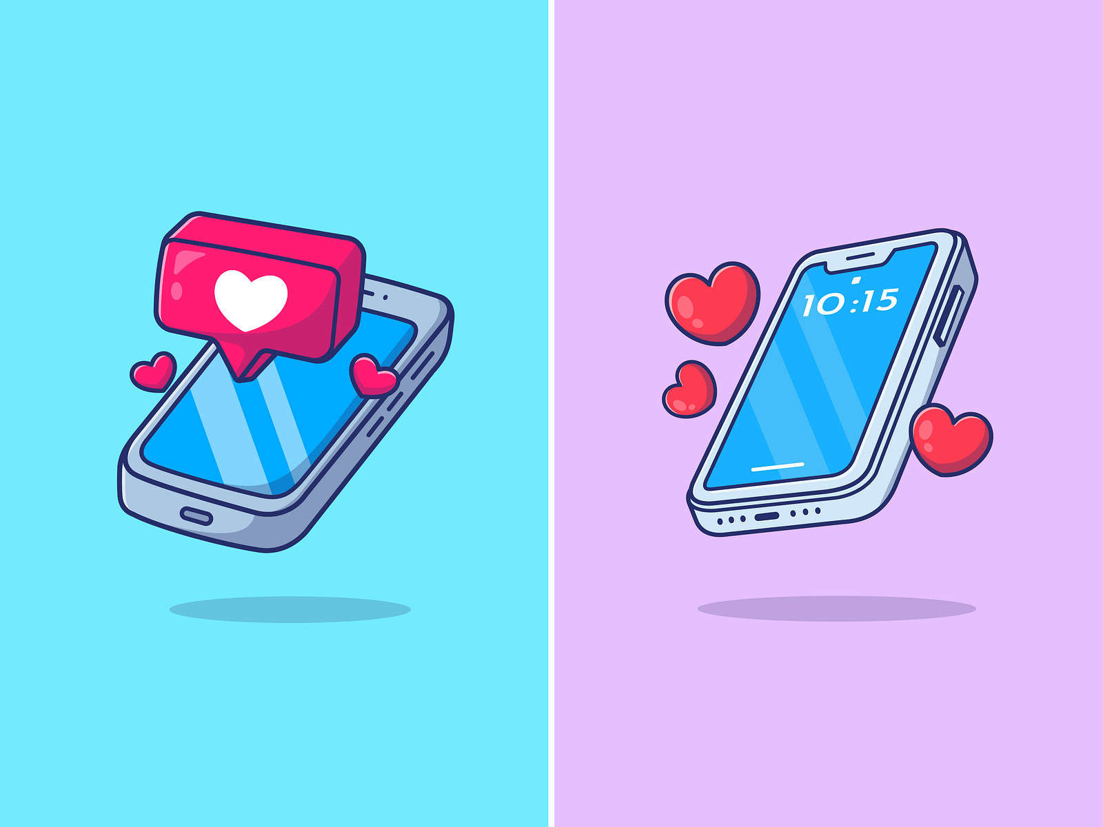 Love and Phone ️📱 by catalyst on Dribbble