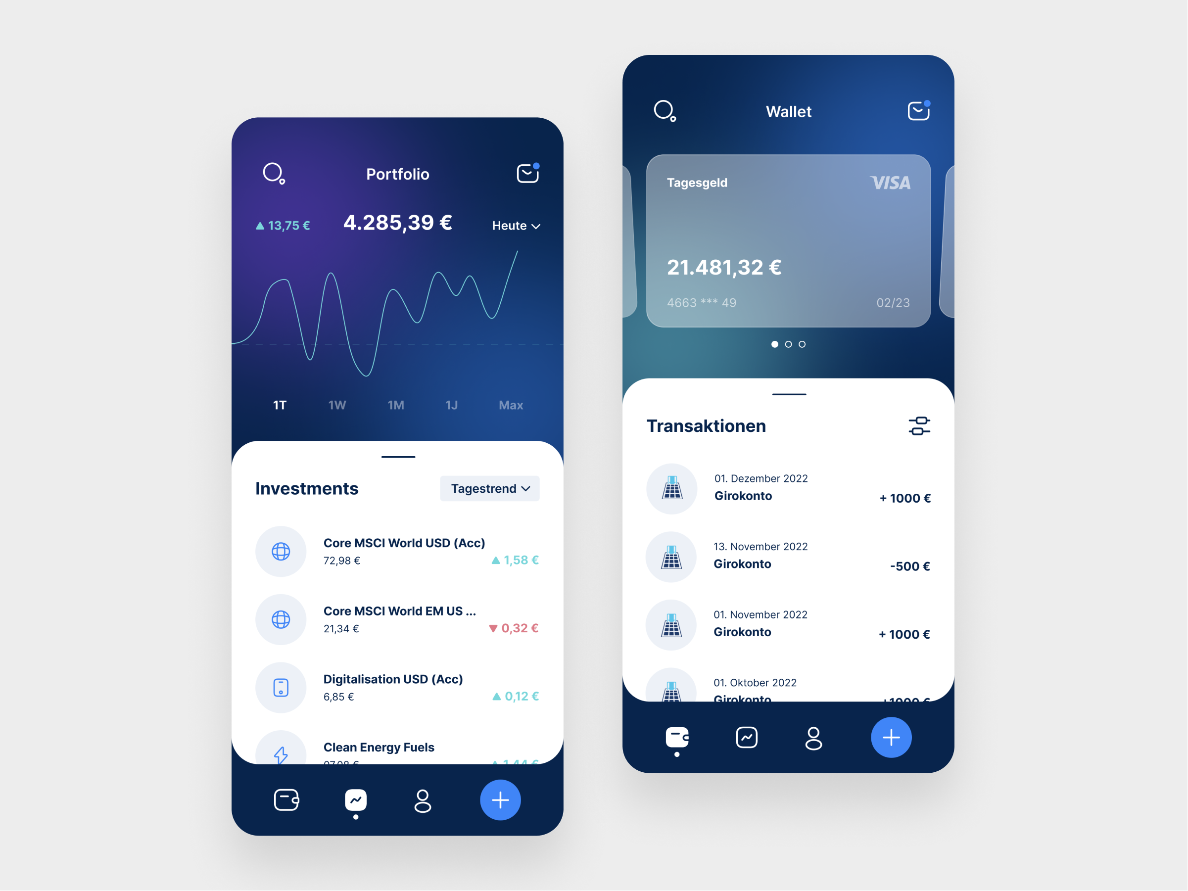Investment and Banking App Design Concept by indeso on Dribbble