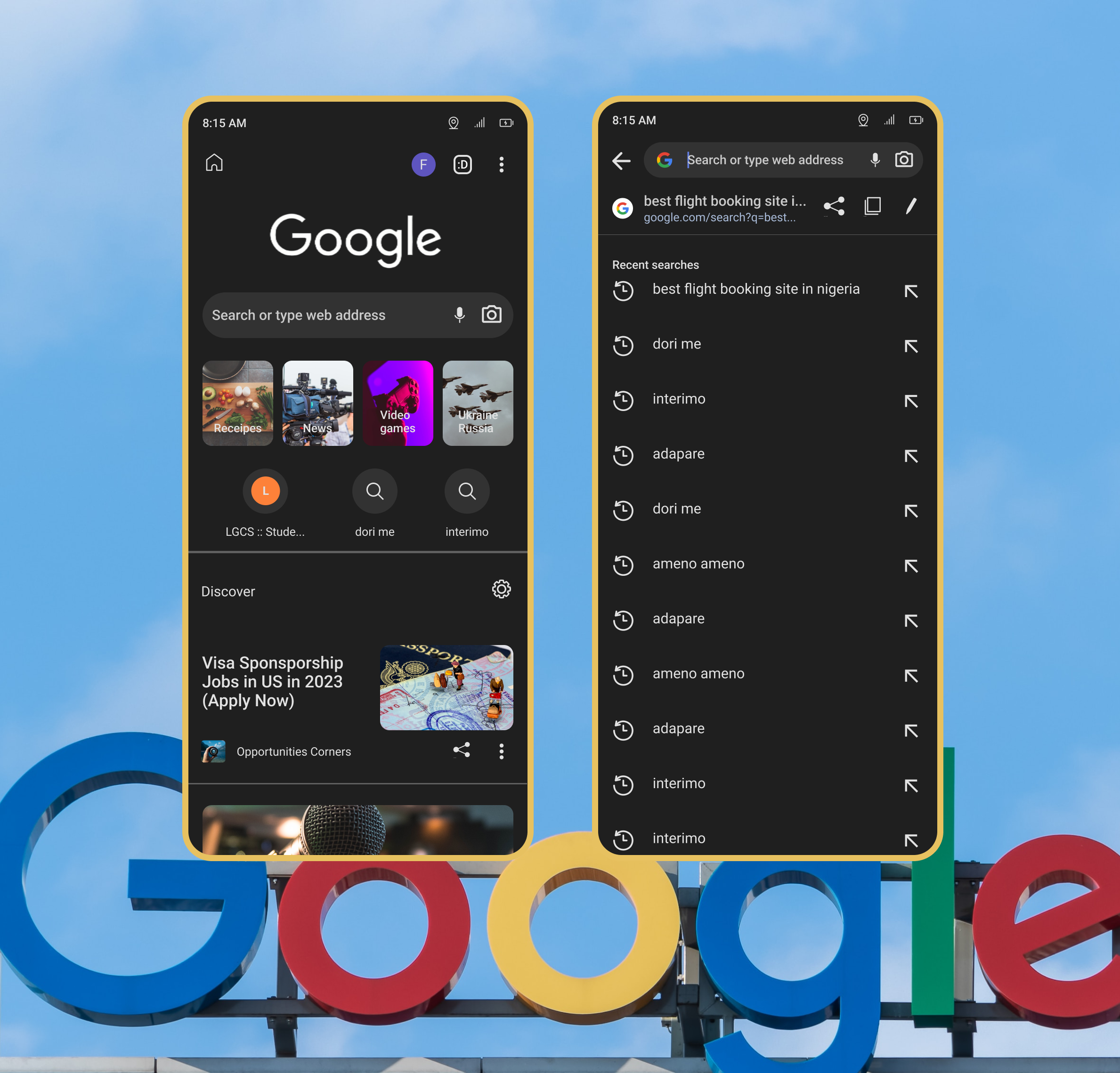 SEARCH HINT (GOOGLE REPLICATION) by Favour Ebube on Dribbble