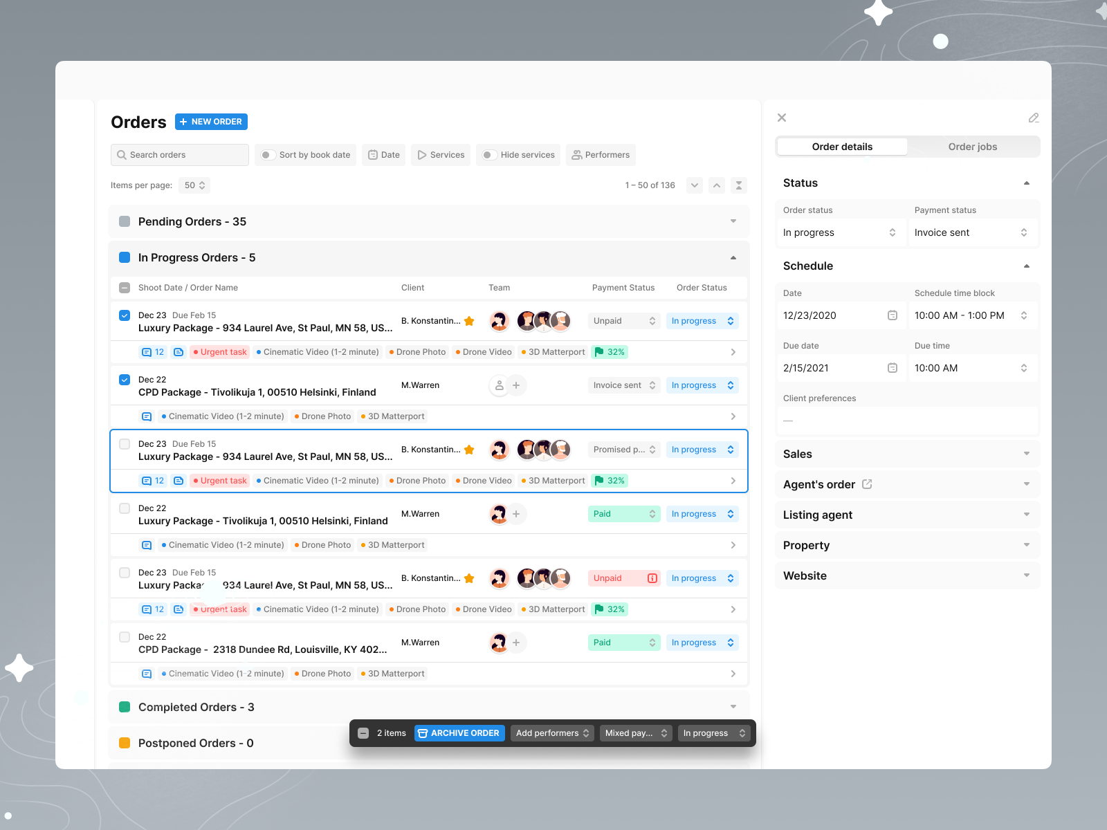 Tonomo: Dashboard orders by Bohdan Kononets for Flatstudio on Dribbble