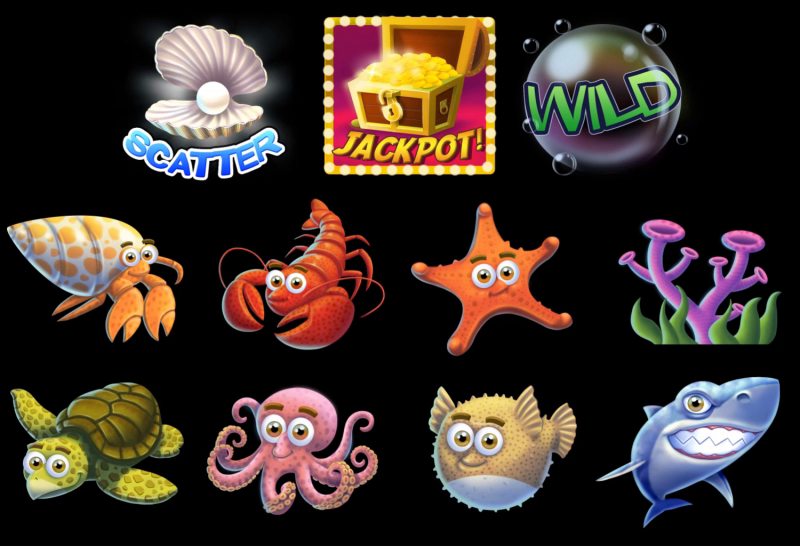 Set of Ocean symbols animation. Slot Characters animation art by ... Set of Ocean symbols animation. Slot Characters animation art by ...