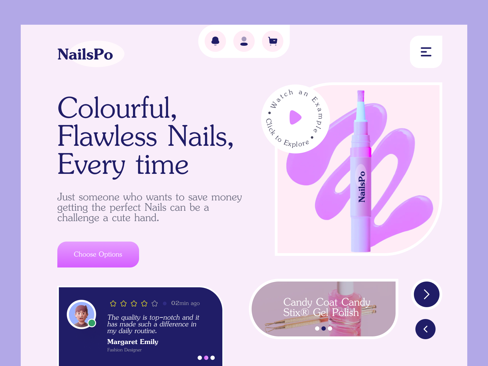 Nails Shop website for Women Fashion by Ashikur Rahman for Design Picko ...