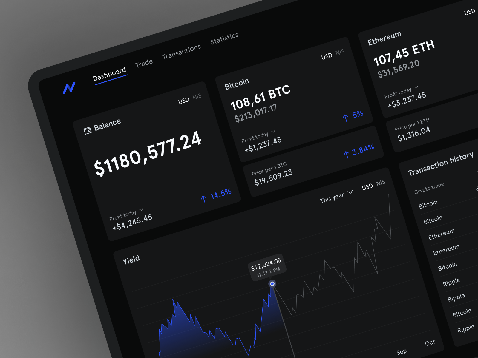 Nexowallet: crypto wallet desktop app by Iryna Zubrytska for Windmill ...