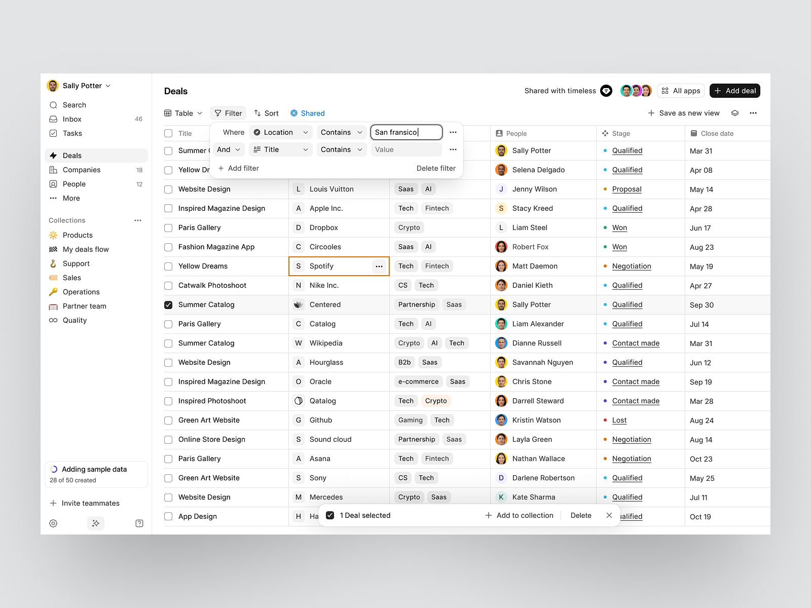 Frappe CRM by Jayaprakash for Timeless on Dribbble