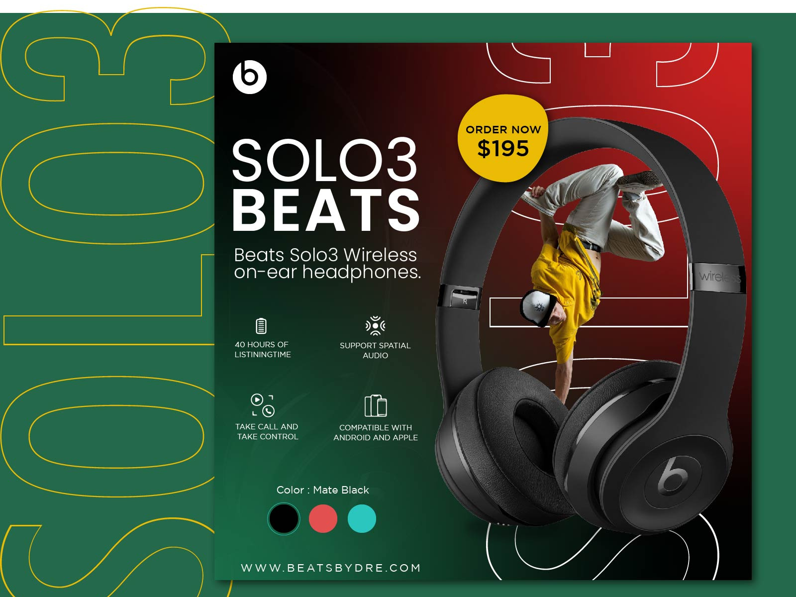Solo3 Beats Poster Design Vol - 2 by Asrar Ali on Dribbble