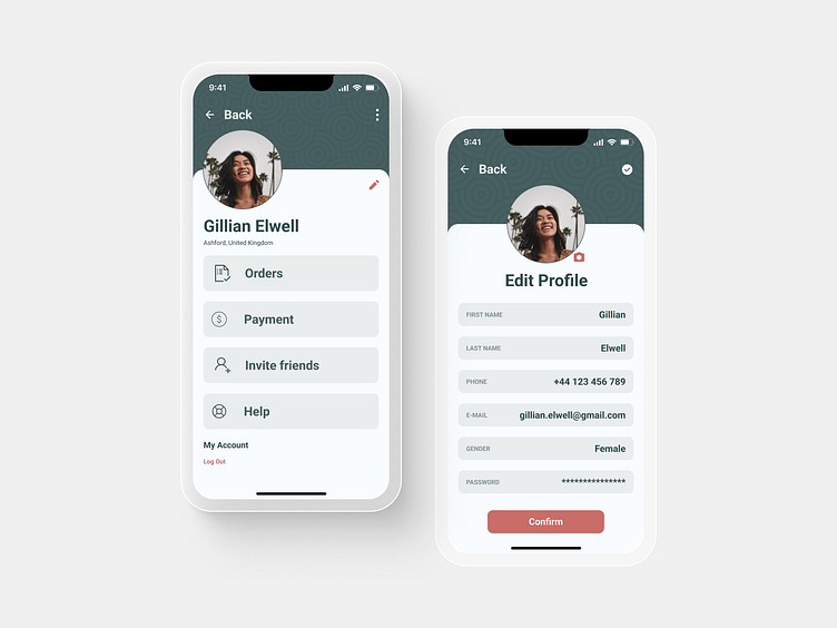 Daily UI Challenge 005 (User profile) by Łukasz Czapla on Dribbble