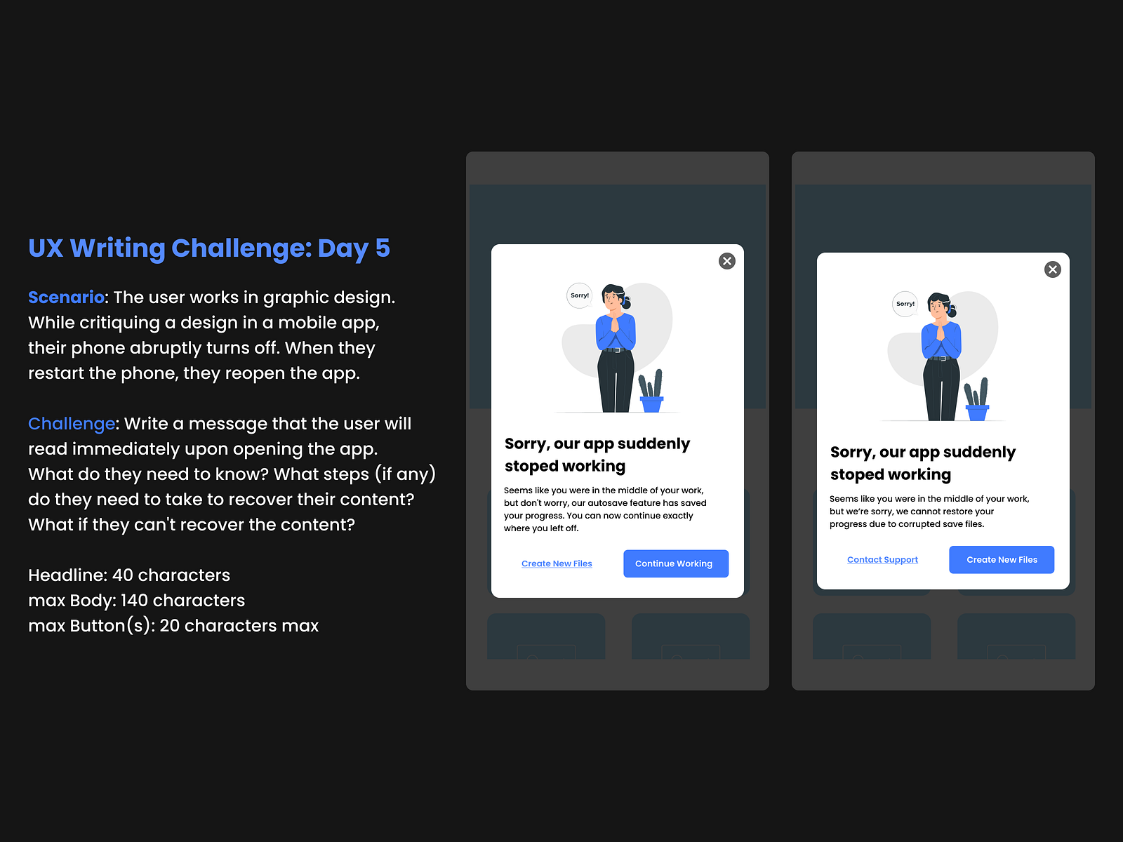 UX Writing Challenge: Day 5 by Raihan Setiadi on Dribbble