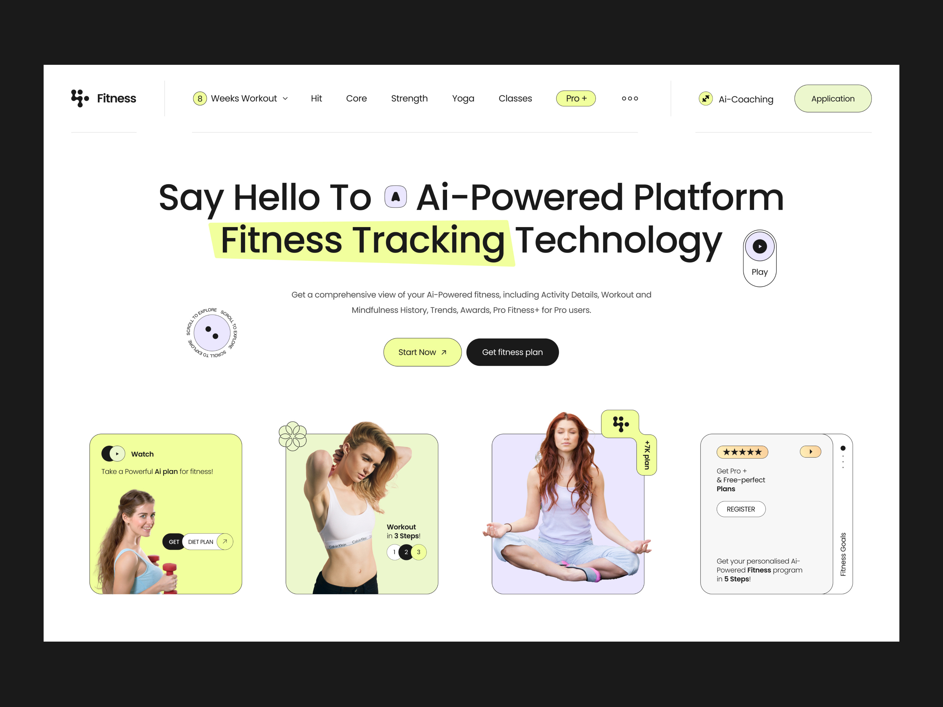 Webdesign for AI powered Fintess Platform by Awsmd on Dribbble