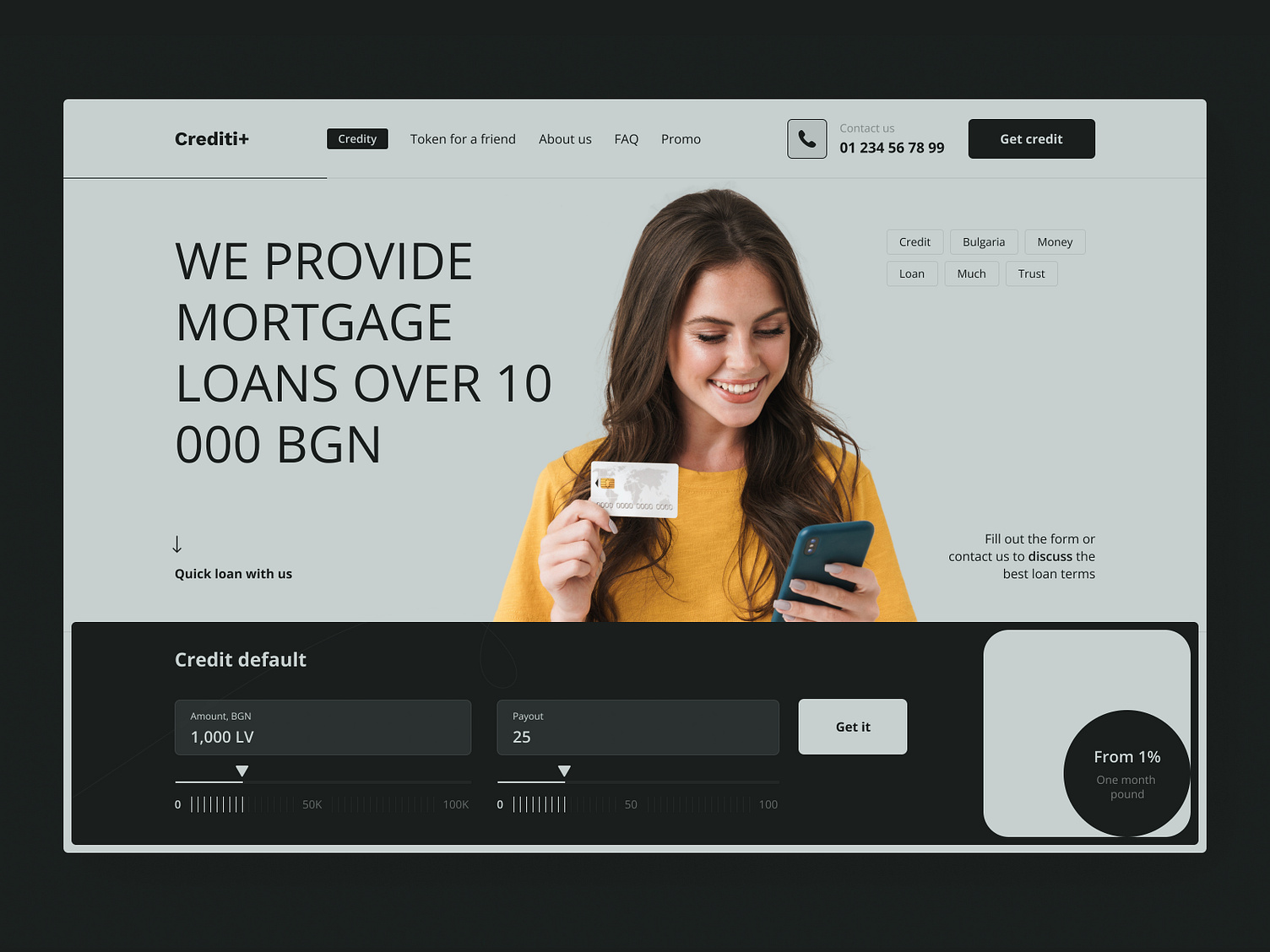 Crediti+ Service for granting loans for companies by lyashnko for Demyanchuk Art Team on Dribbble