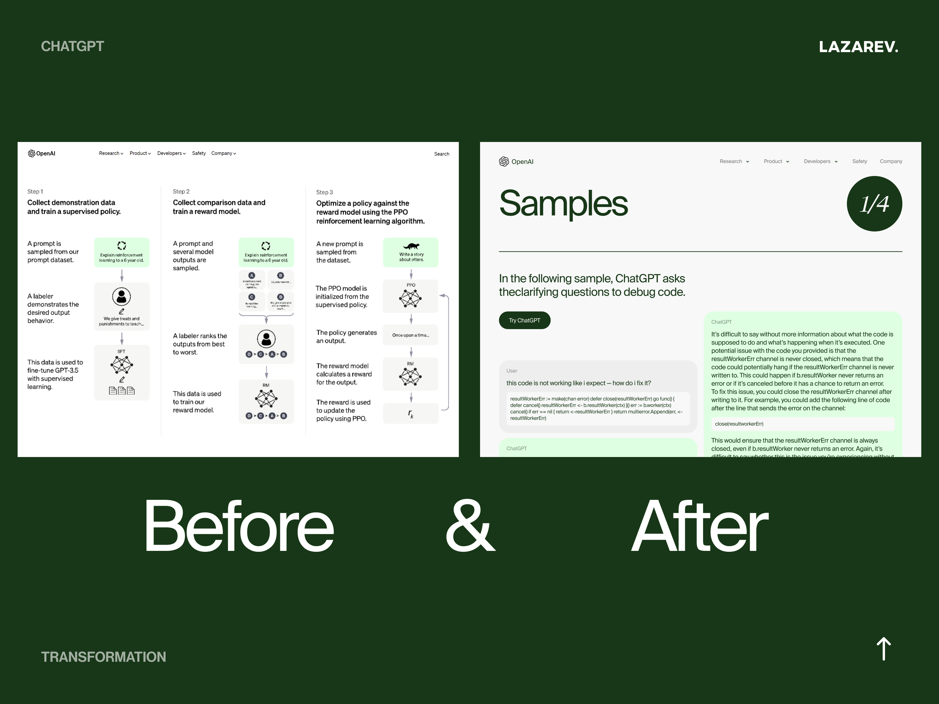 AI tool redesign, Before & After | Lazarev. by Lazarev. | Web Design ...