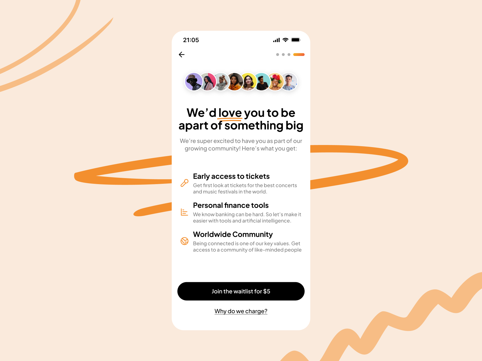 App Design for a paid wait list & onboarding by Nathan Patton on Dribbble