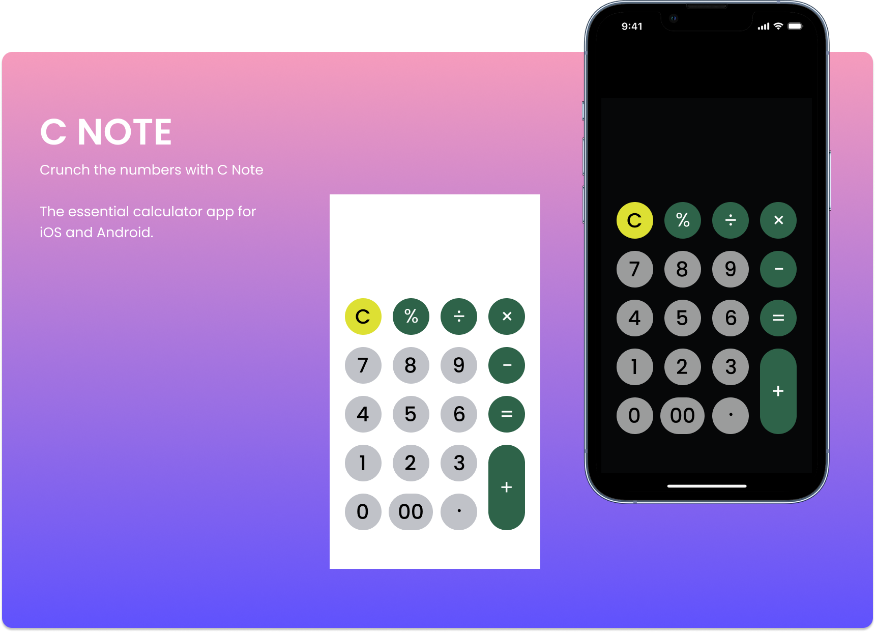 C Note - User-Friendly Calculator App by Aneek Afrin on Dribbble