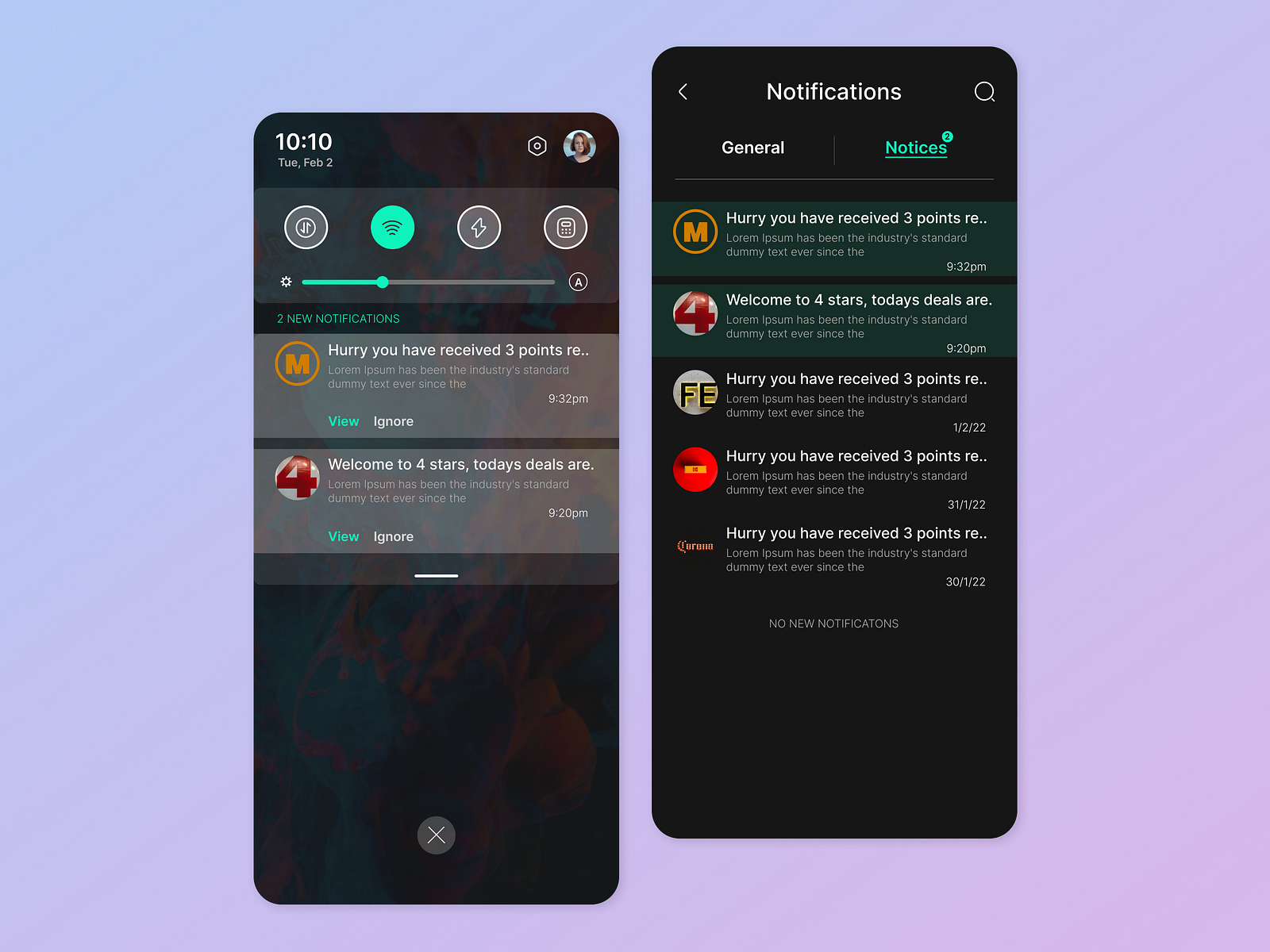 Notification Page UI design by Sagar Ammanagi | UI/UX designer on Dribbble