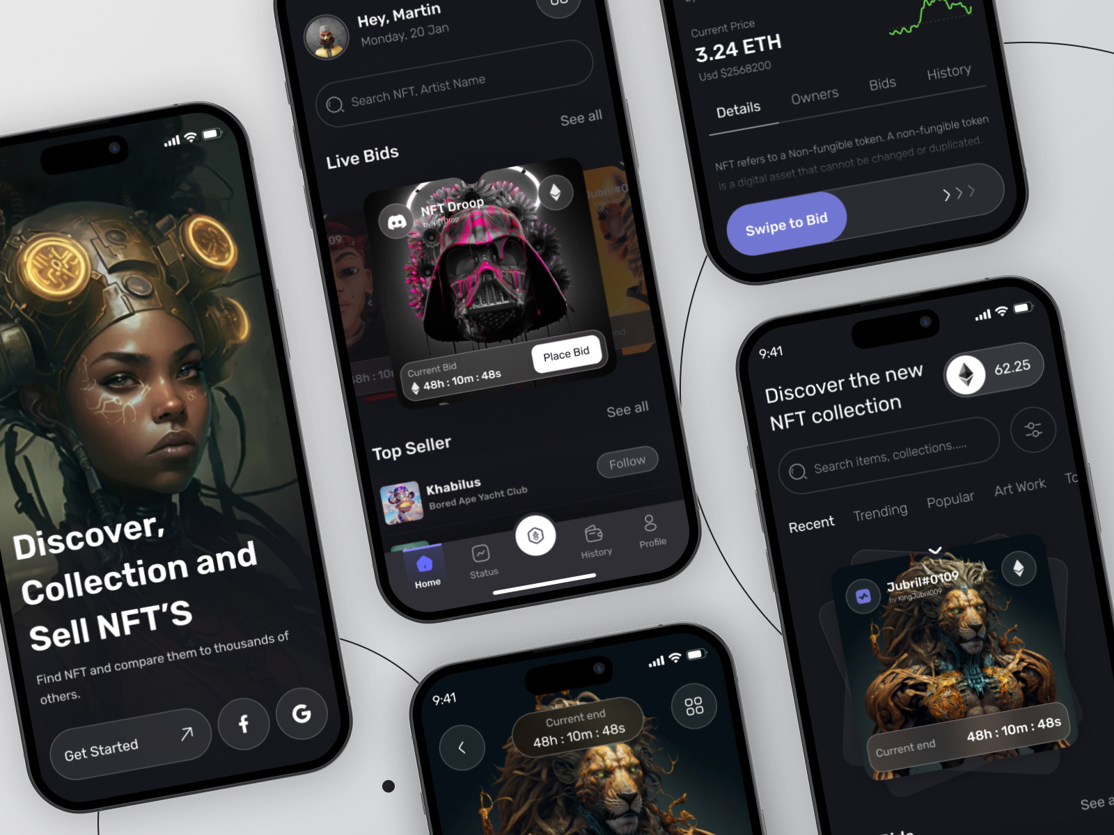 NFT Marketplace Mobile App by Rajesh Godhaniya on Dribbble