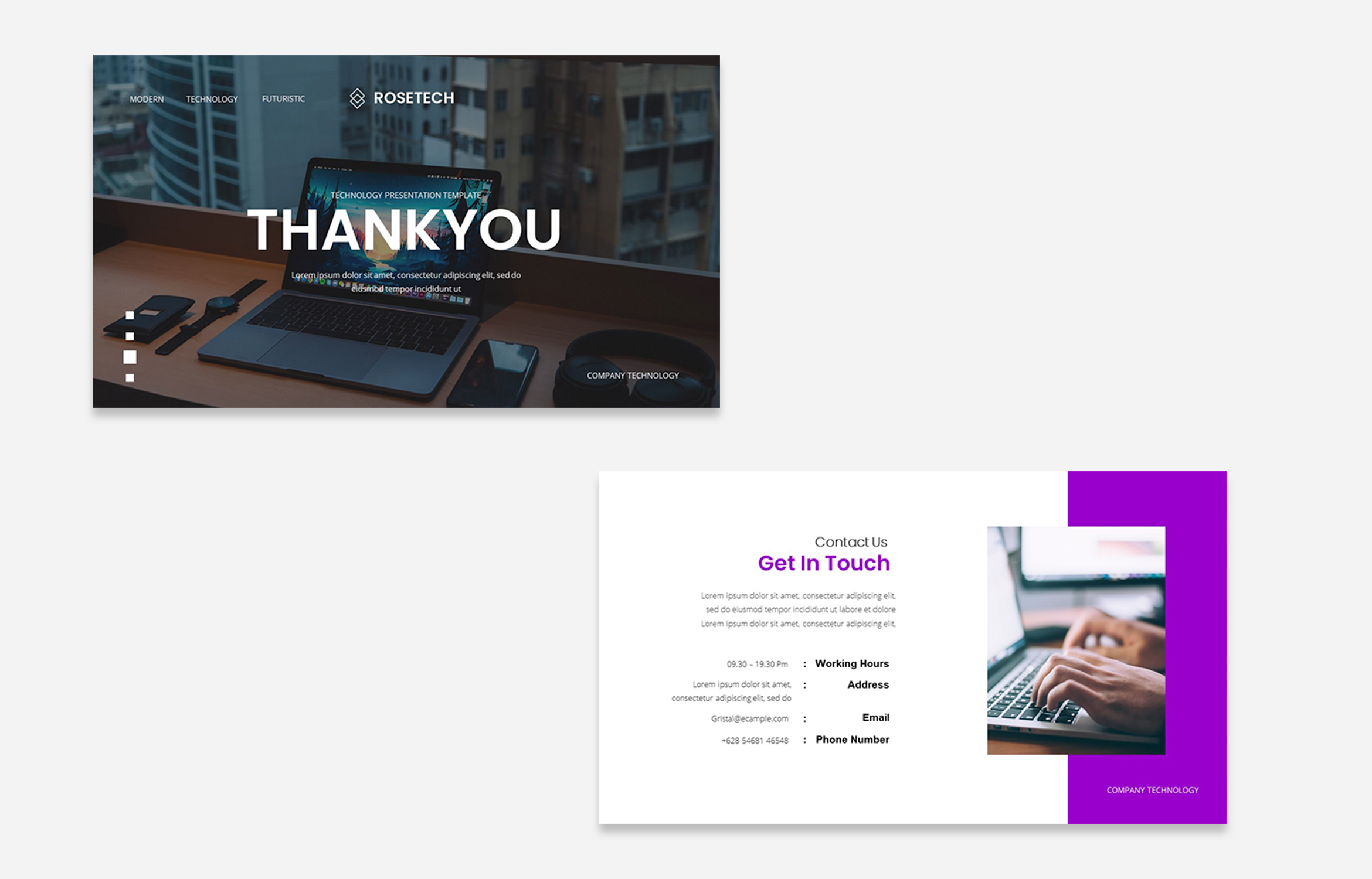 Rosetech Technology Presentation Template By Studio Depot Visual On