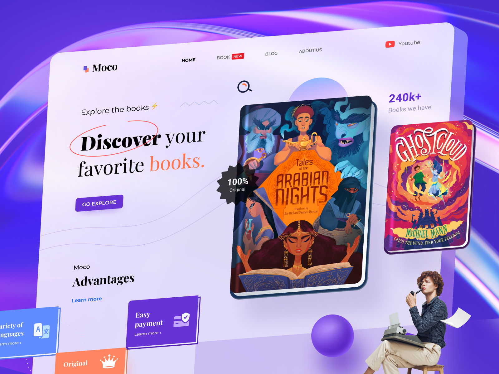Book Store Landing Page by Iksan Hafidho for Indev on Dribbble