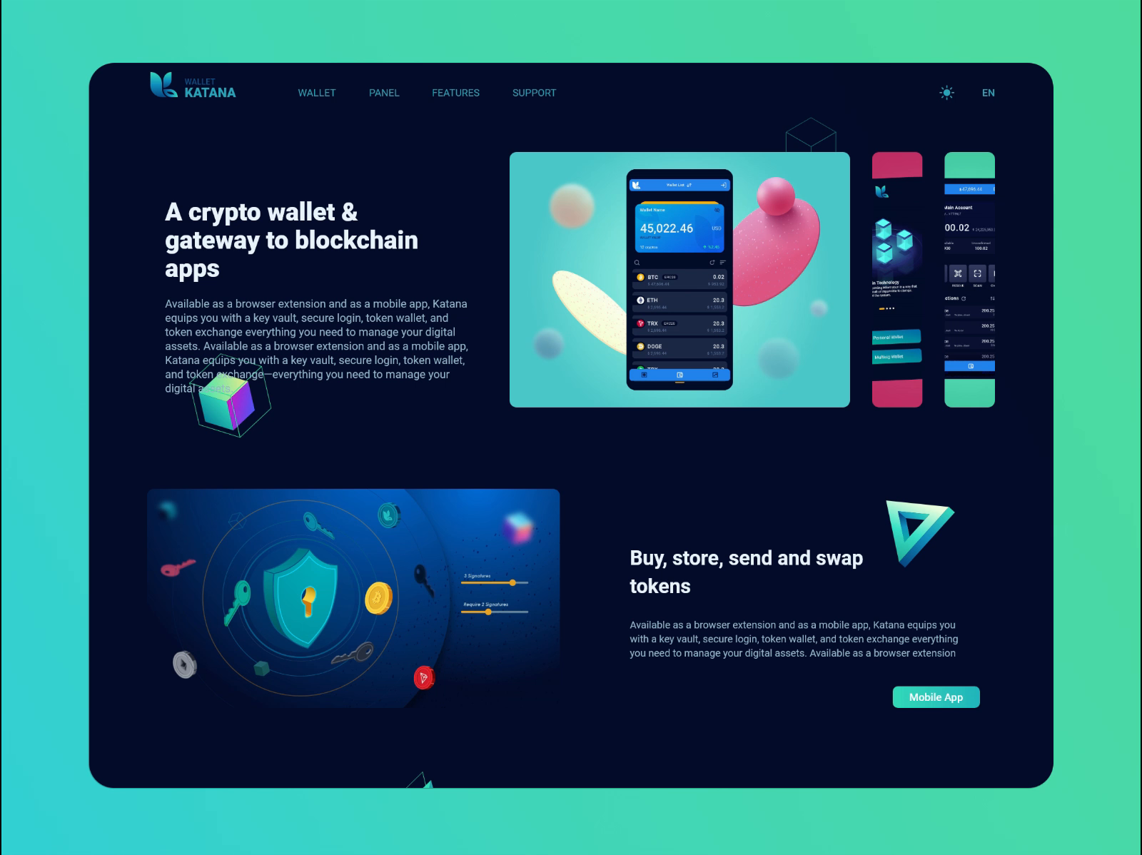 Blockchain Web site design | Landing page by Vahid R on Dribbble