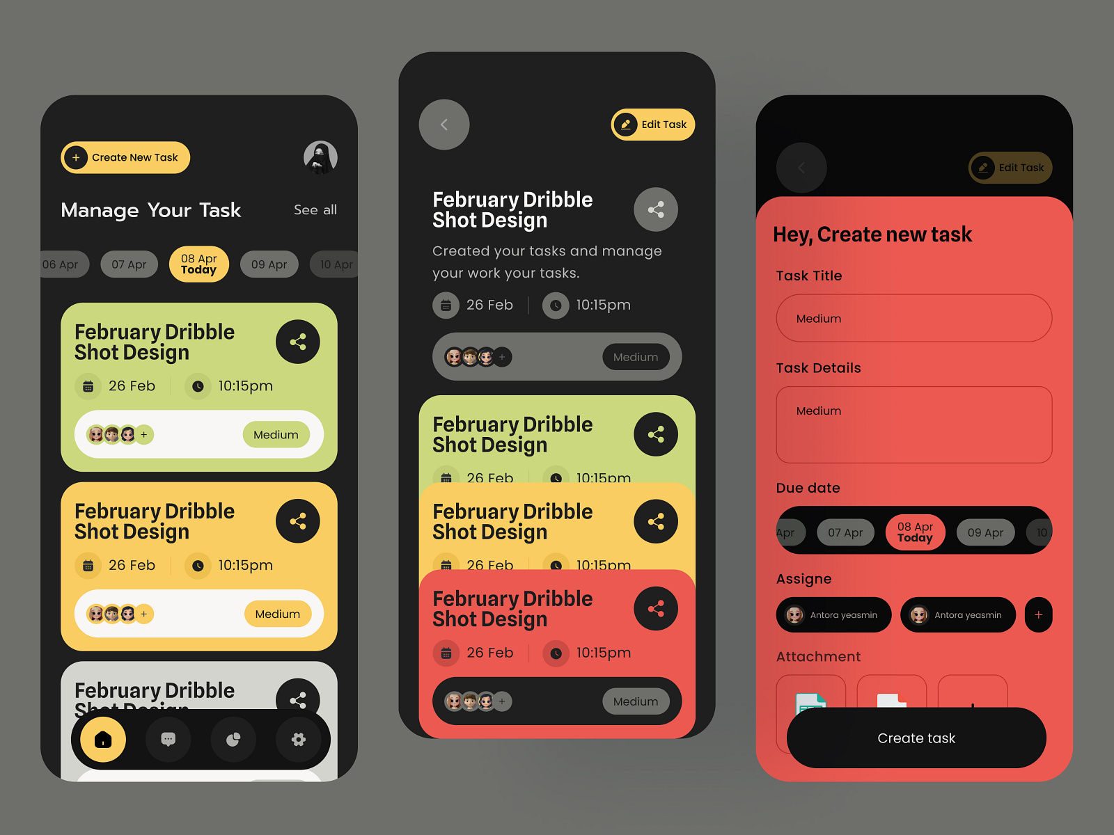 Task management mobile app design by Antora Yeasmin (Nataliya) for ... Task management mobile app design by Antora Yeasmin (Nataliya) for ...