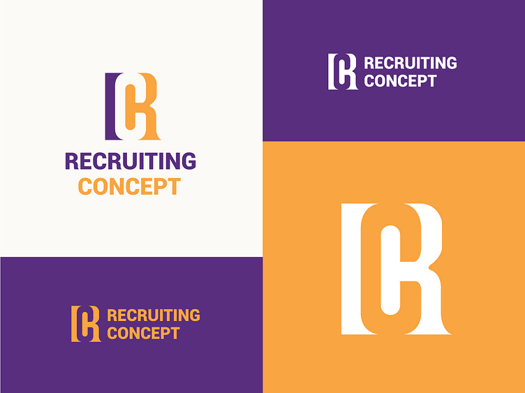 Recruiting Concept Logo Design. by NUR (UX, UI, Brand & More) on Dribbble