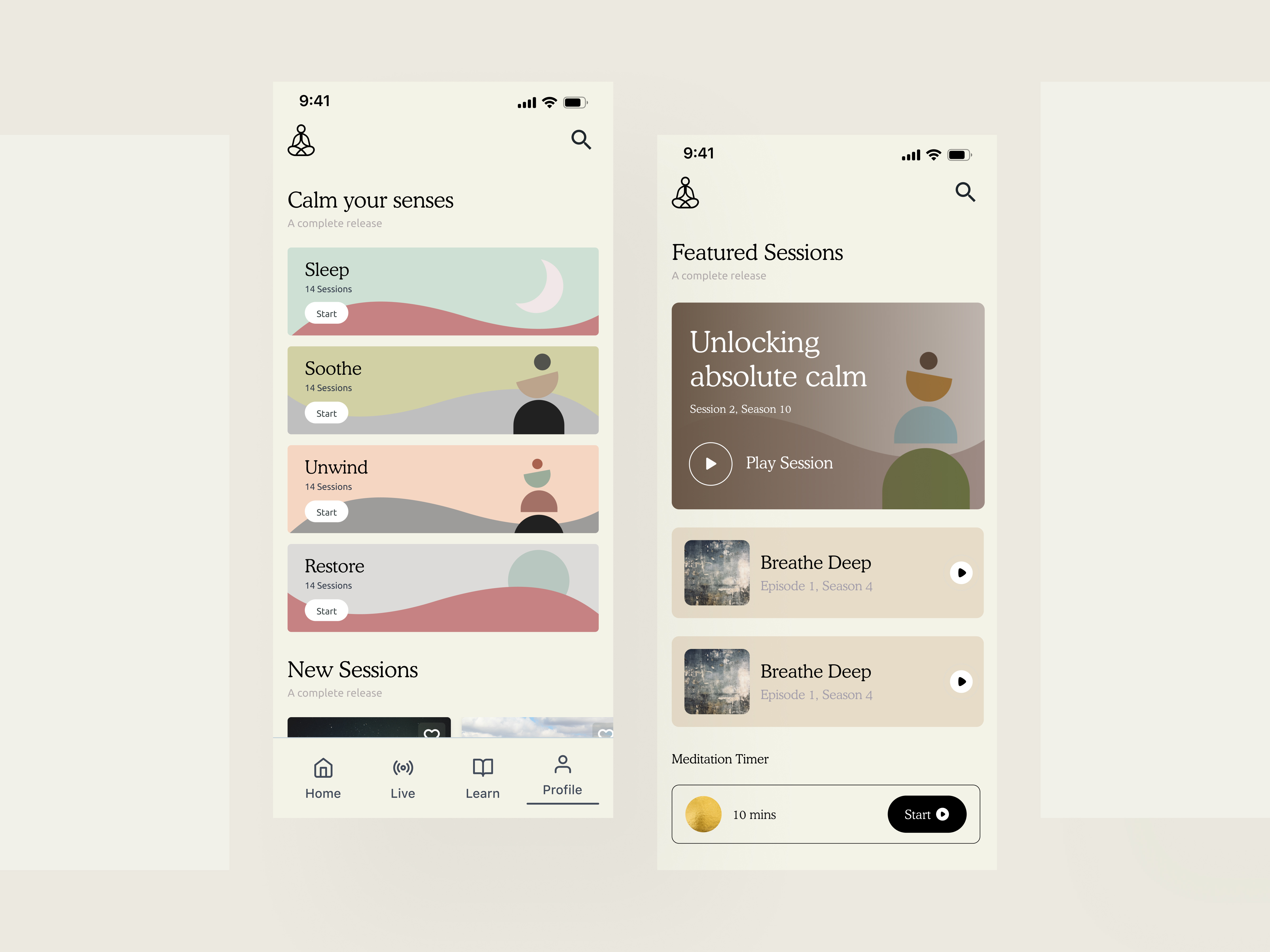 Breathe with James App ui v2 by Mehedi Hasan Roni for Bauman Studio on Dribbble