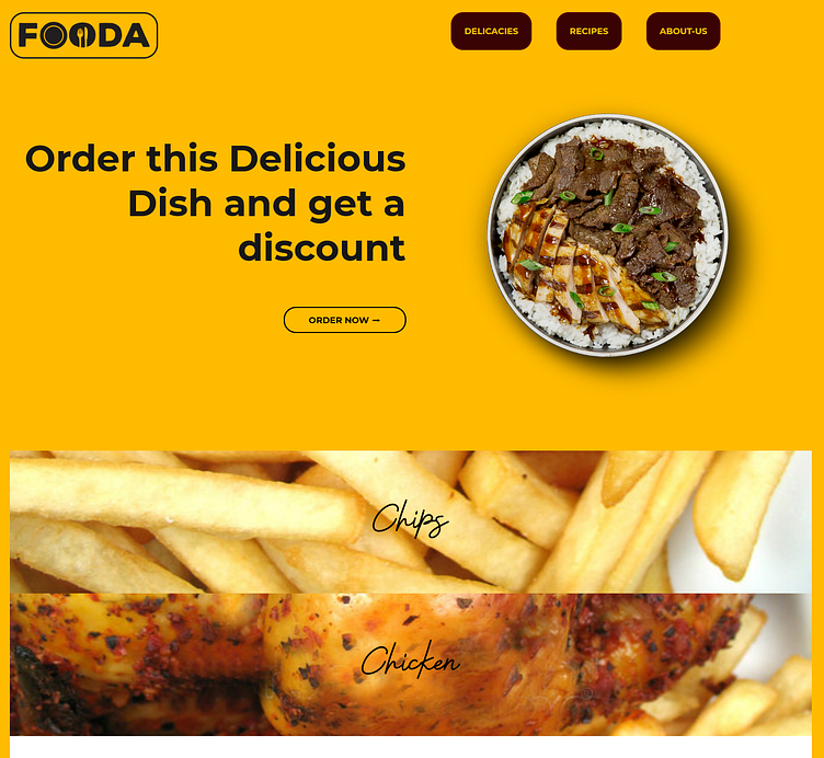 Fooda Website Design. by Edusive Designs on Dribbble
