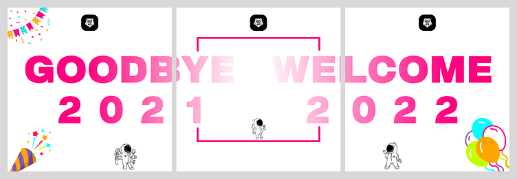 Instagram 3x1 Grid Posts Design for New Year by Saman Jain on Dribbble