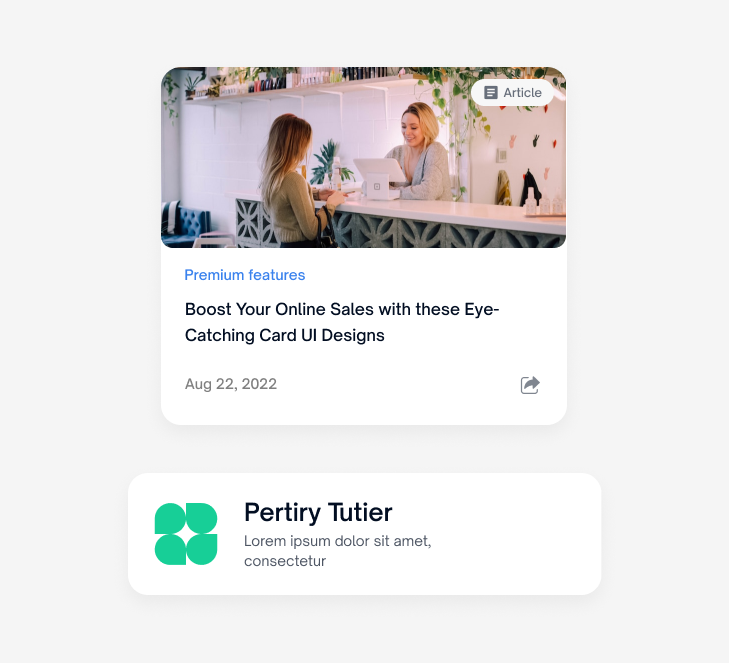 Card UI designs by Himanshu Kandpal on Dribbble