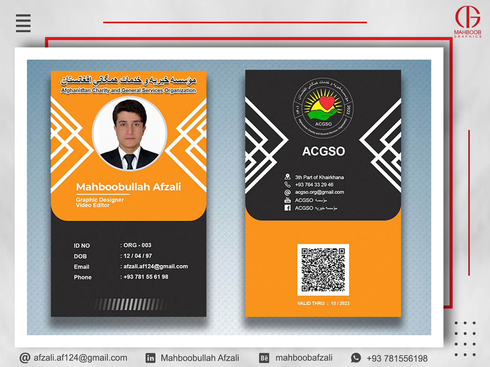 ID card Design by Mahboob on Dribbble