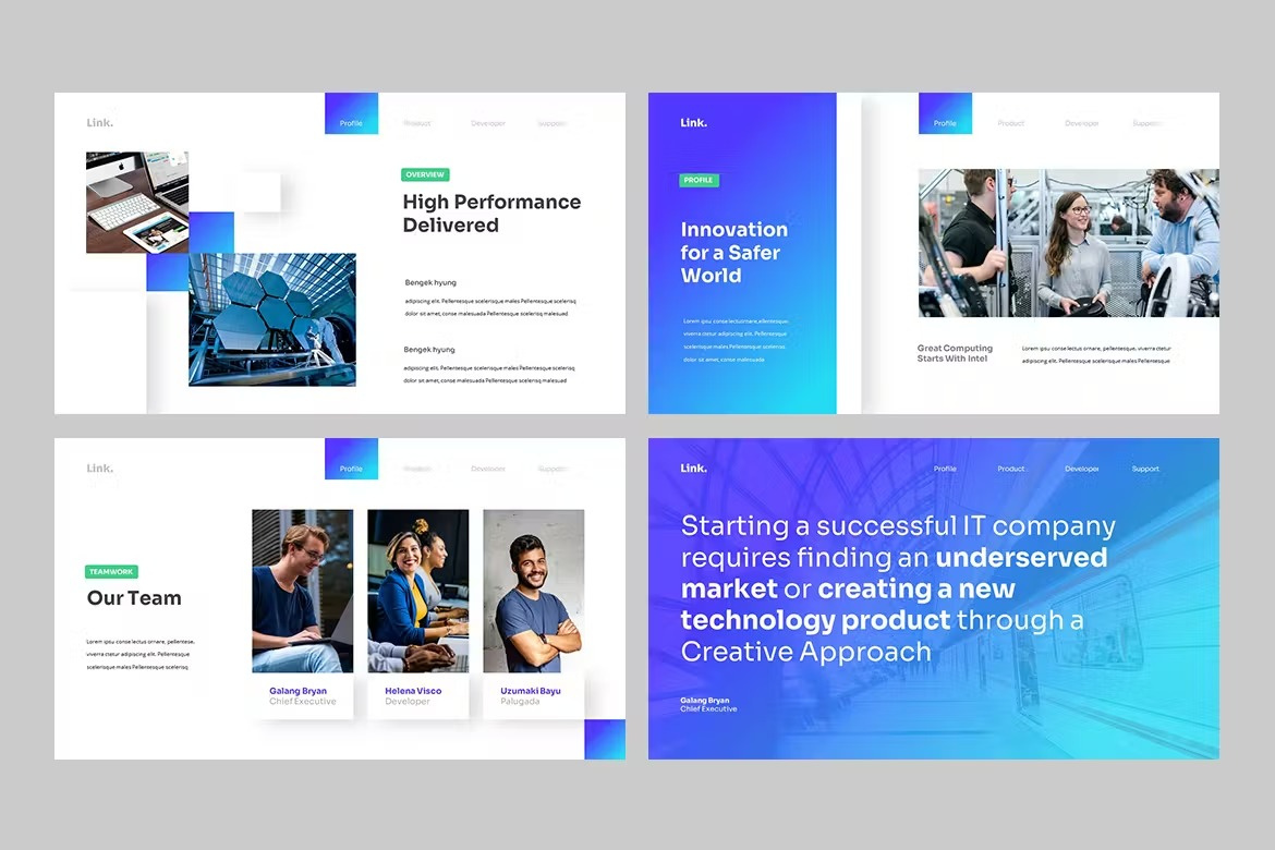 LINK - Technology and Gadget Powerpoint Template by Deck Genius on Dribbble