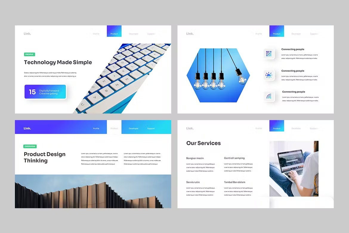 LINK - Technology and Gadget Powerpoint Template by Deck Genius on Dribbble