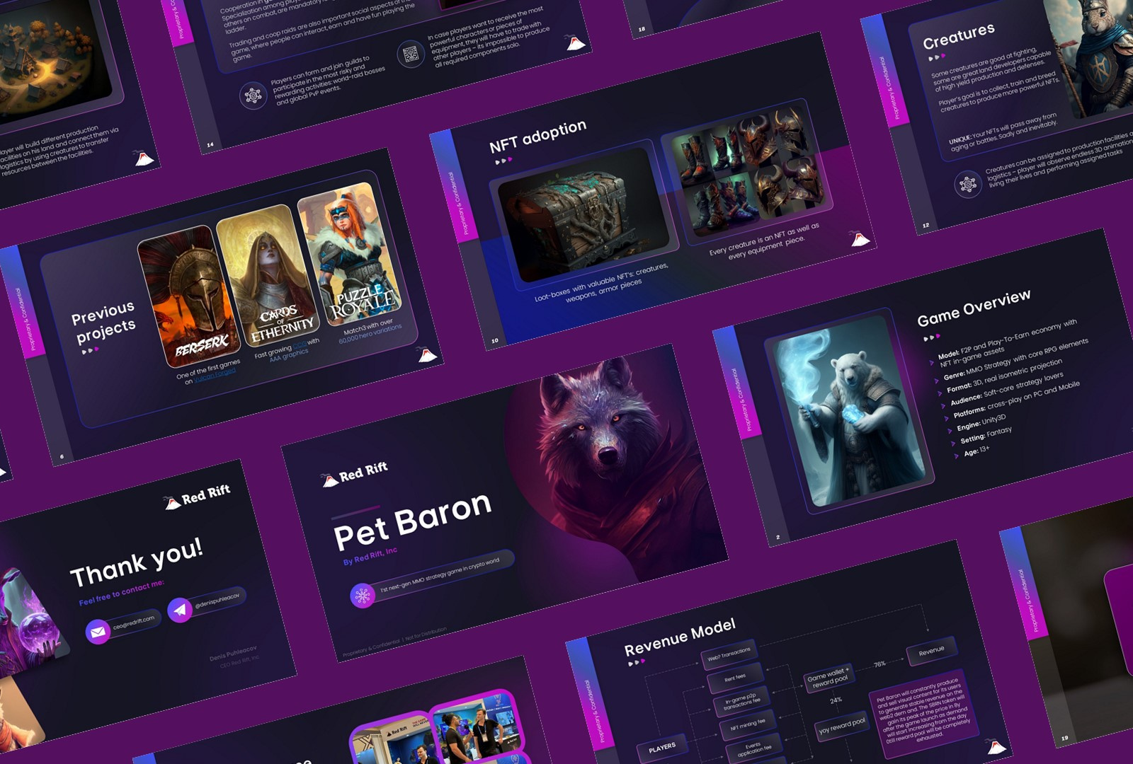 Game pitch deck by Devcubix on Dribbble