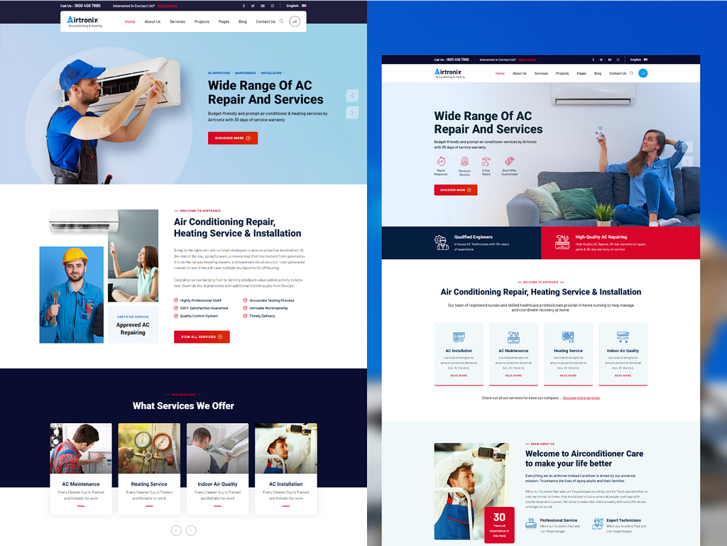 Airtronix - Air Condition and Heating Web Design by Md Azizur Rahman ...