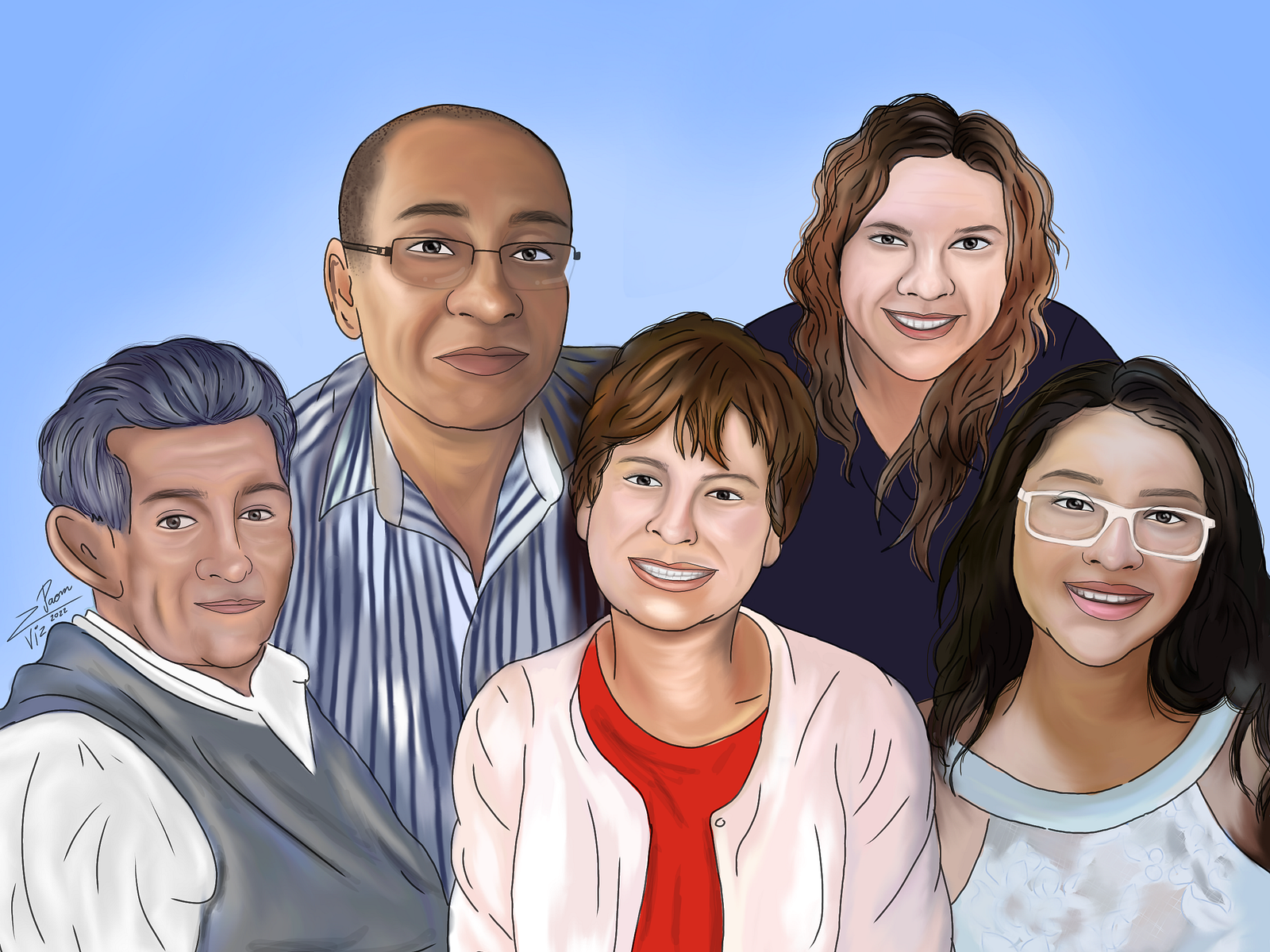 Family Portrait-Commision by Paola Zepeda on Dribbble