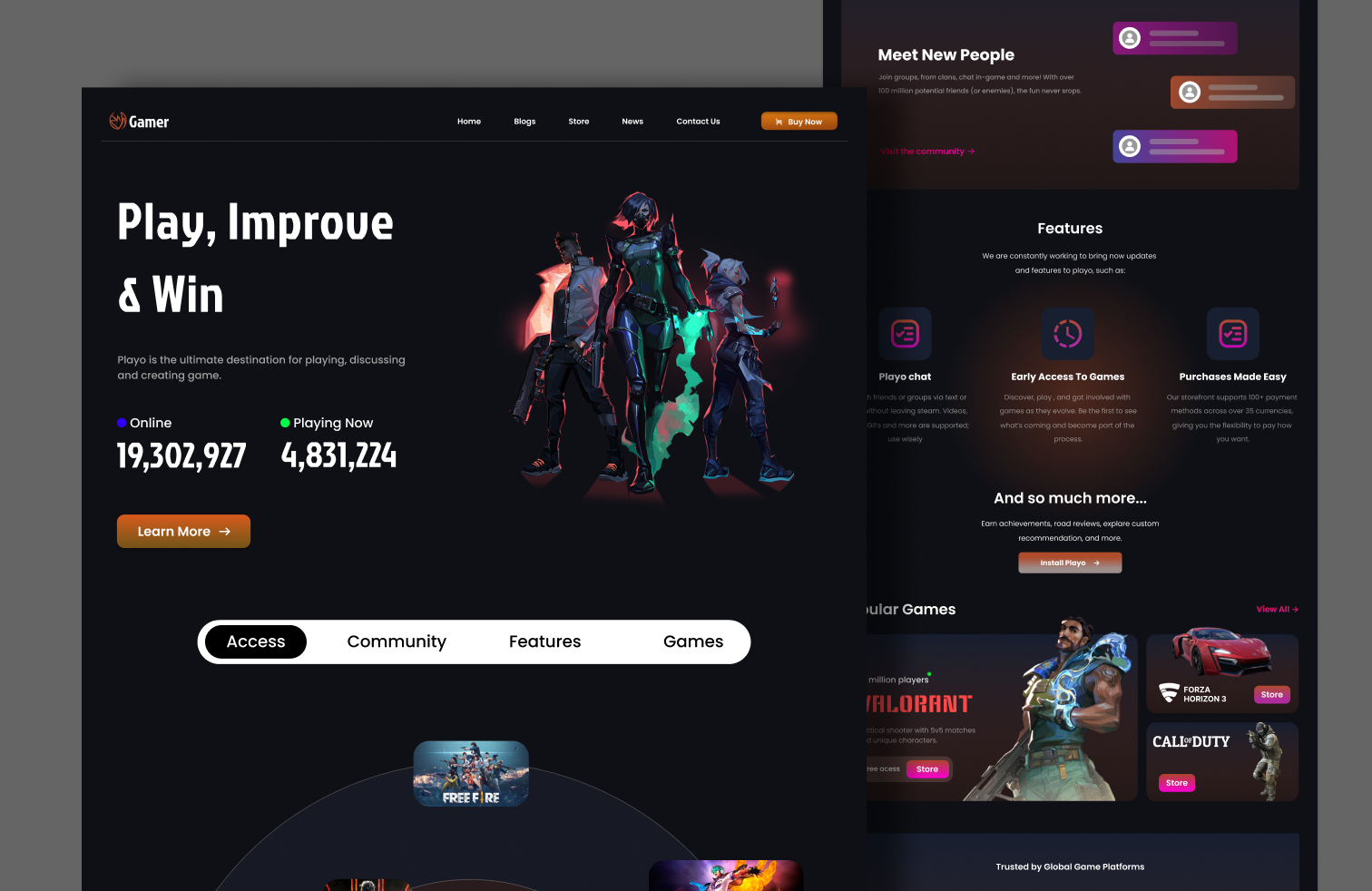 Game Webpage Design by Anantha Sri on Dribbble