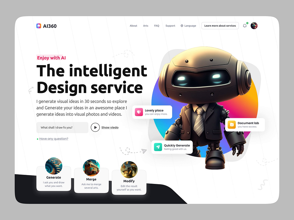 AI blog web design concept by Roohi Koohi on Dribbble