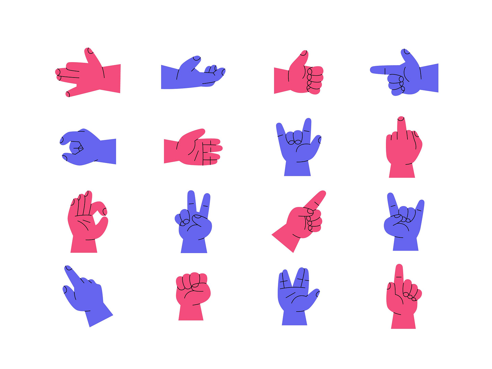 Hand, Sign & Gesture by DailyYouth on Dribbble