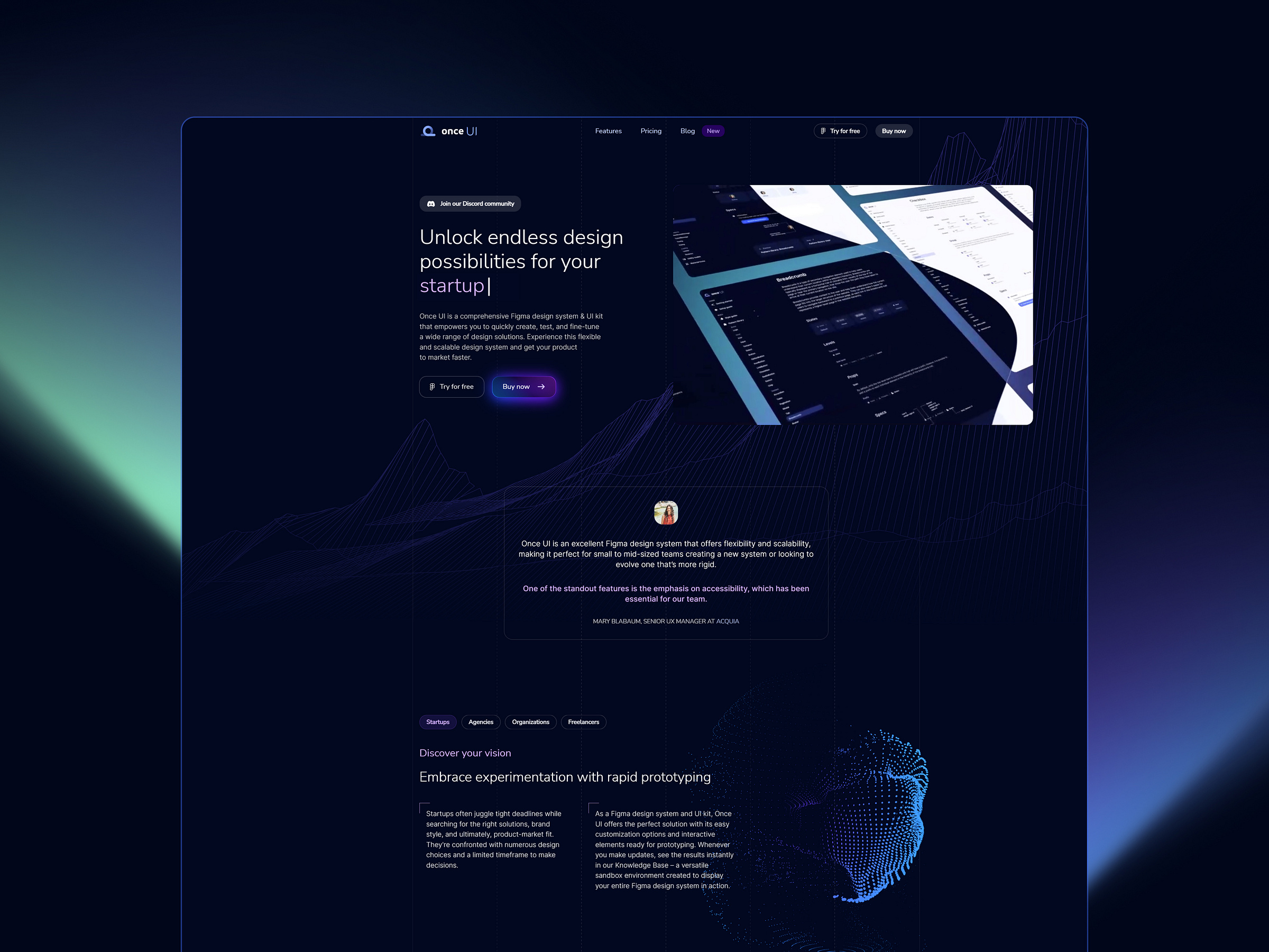 Once UI Landing Page by Once UI on Dribbble