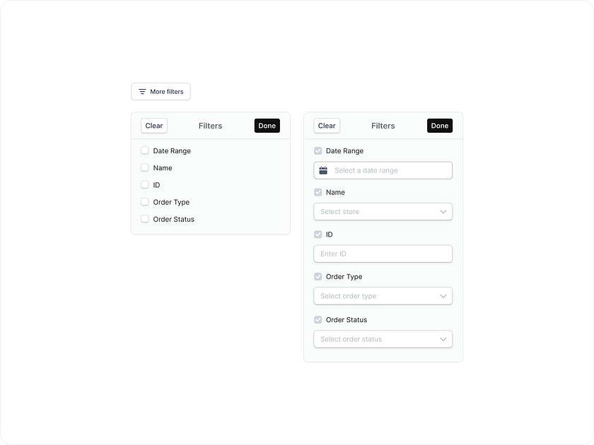 Browse thousands of Filter UI images for design inspiration | Dribbble