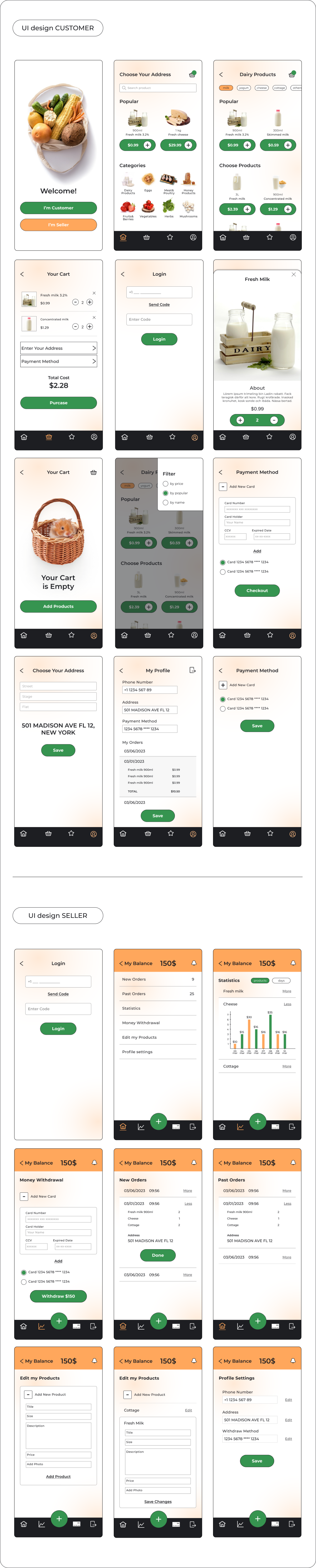 My Farm - UX&UI design for mobile app by Lily Smirnova on Dribbble