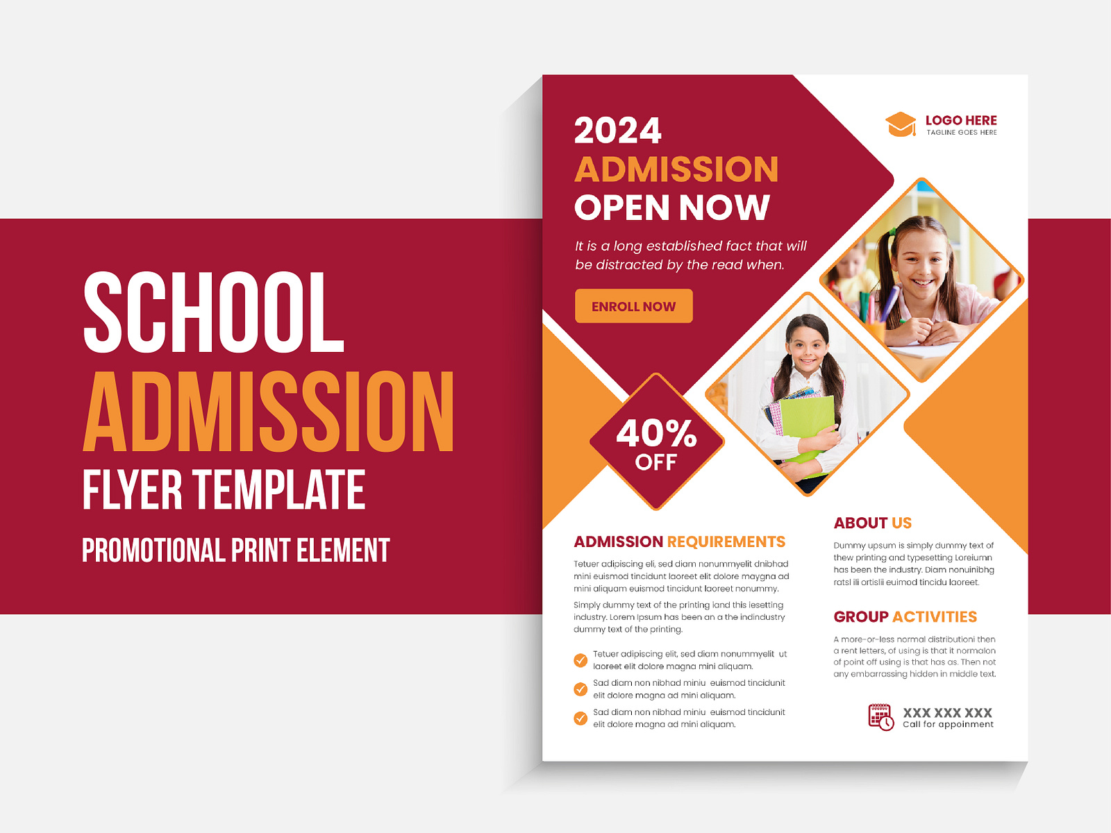 School admission creative modern flyer design by Jannatul Ferdousi on ...