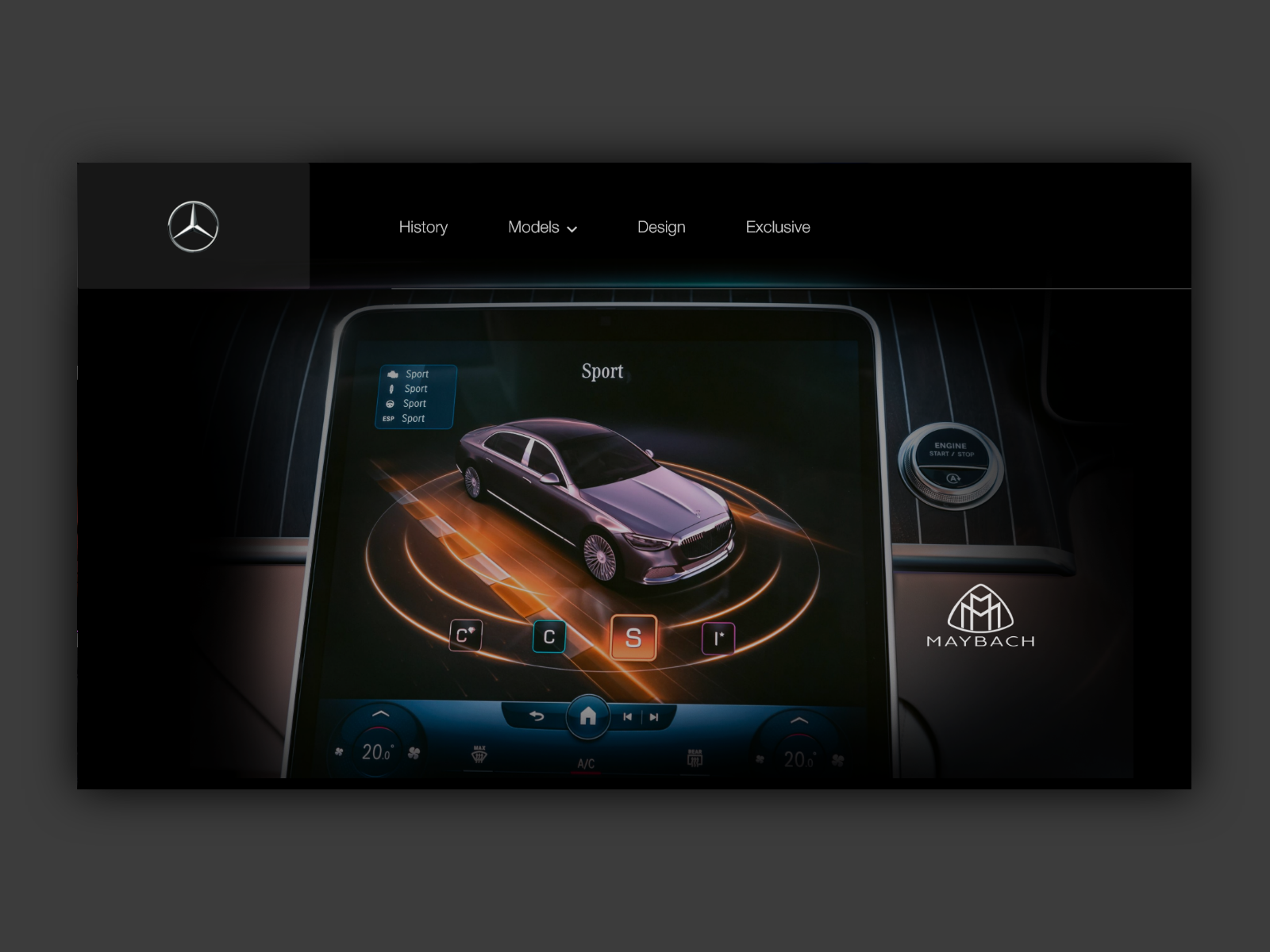 Maybach car UI concept by Gary ML on Dribbble