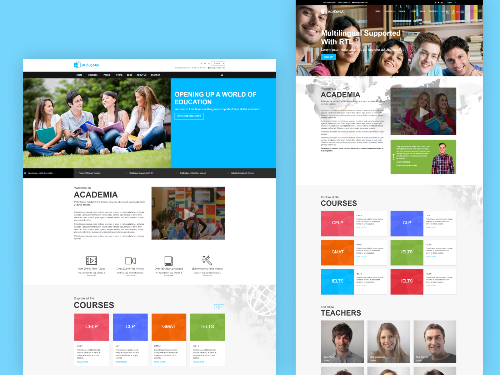 Academic Website Template - Academia by HasTech on Dribbble