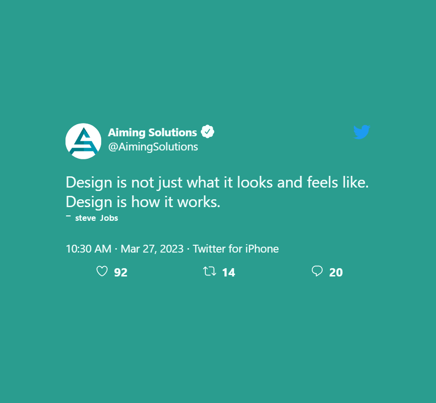 Good Design by Aiming Solutions on Dribbble