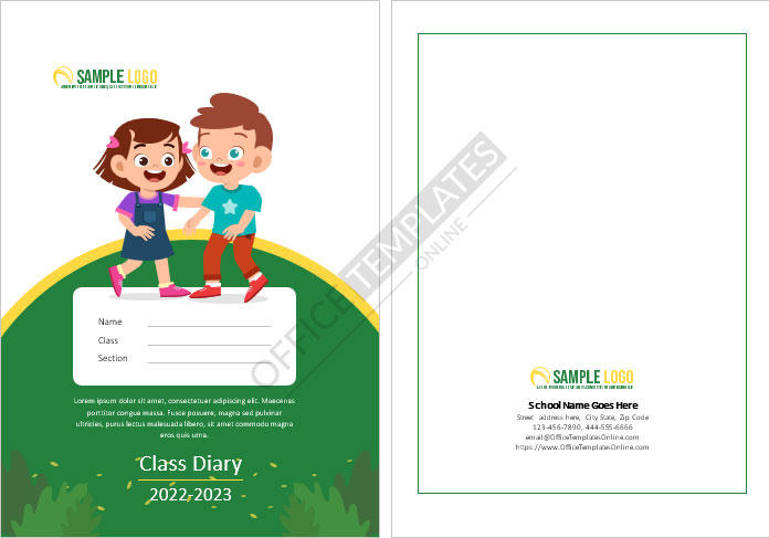 School Student Diary/Planner Templates for MS Word by Office Templates ...