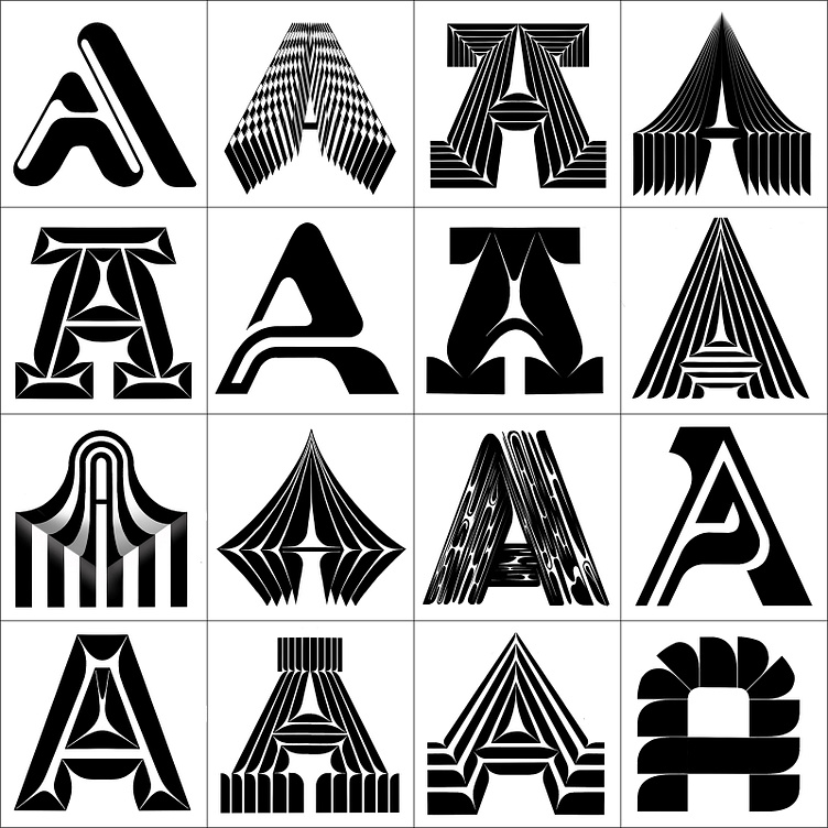 36 Days of Type / Sketches / A by Mario De Meyer on Dribbble