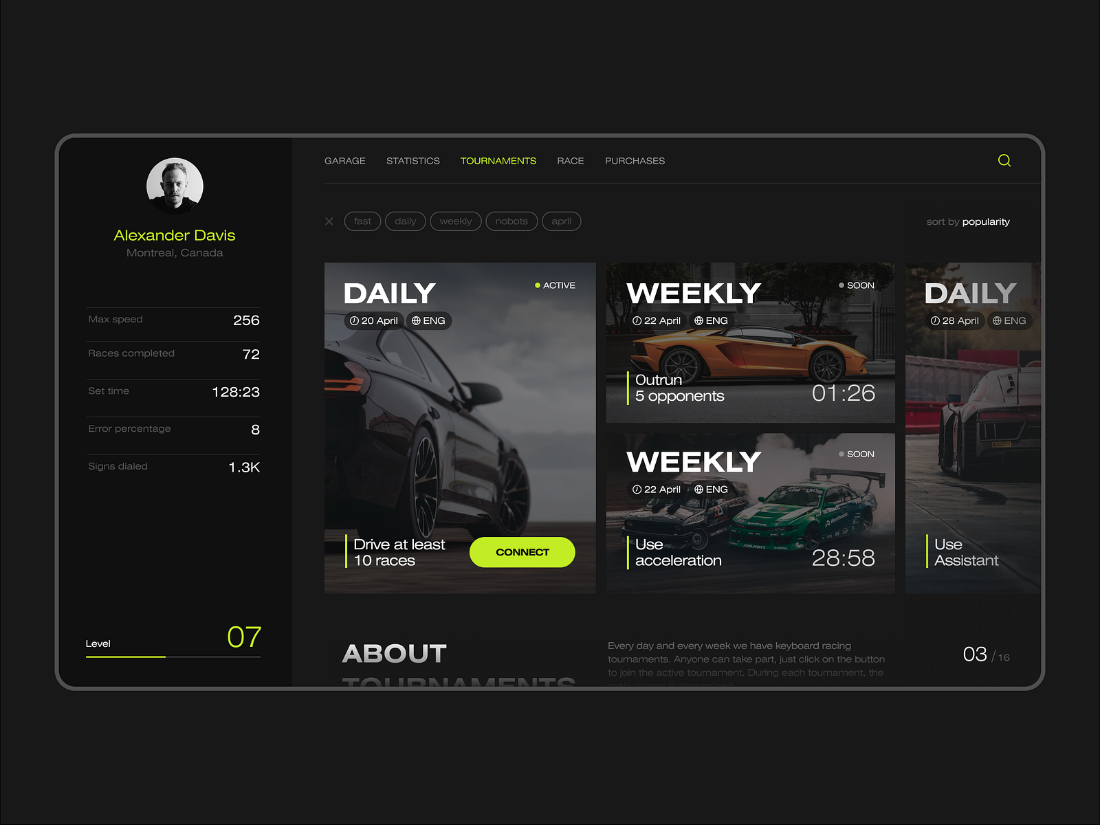 Keyboard racing by Andrey Novickov on Dribbble